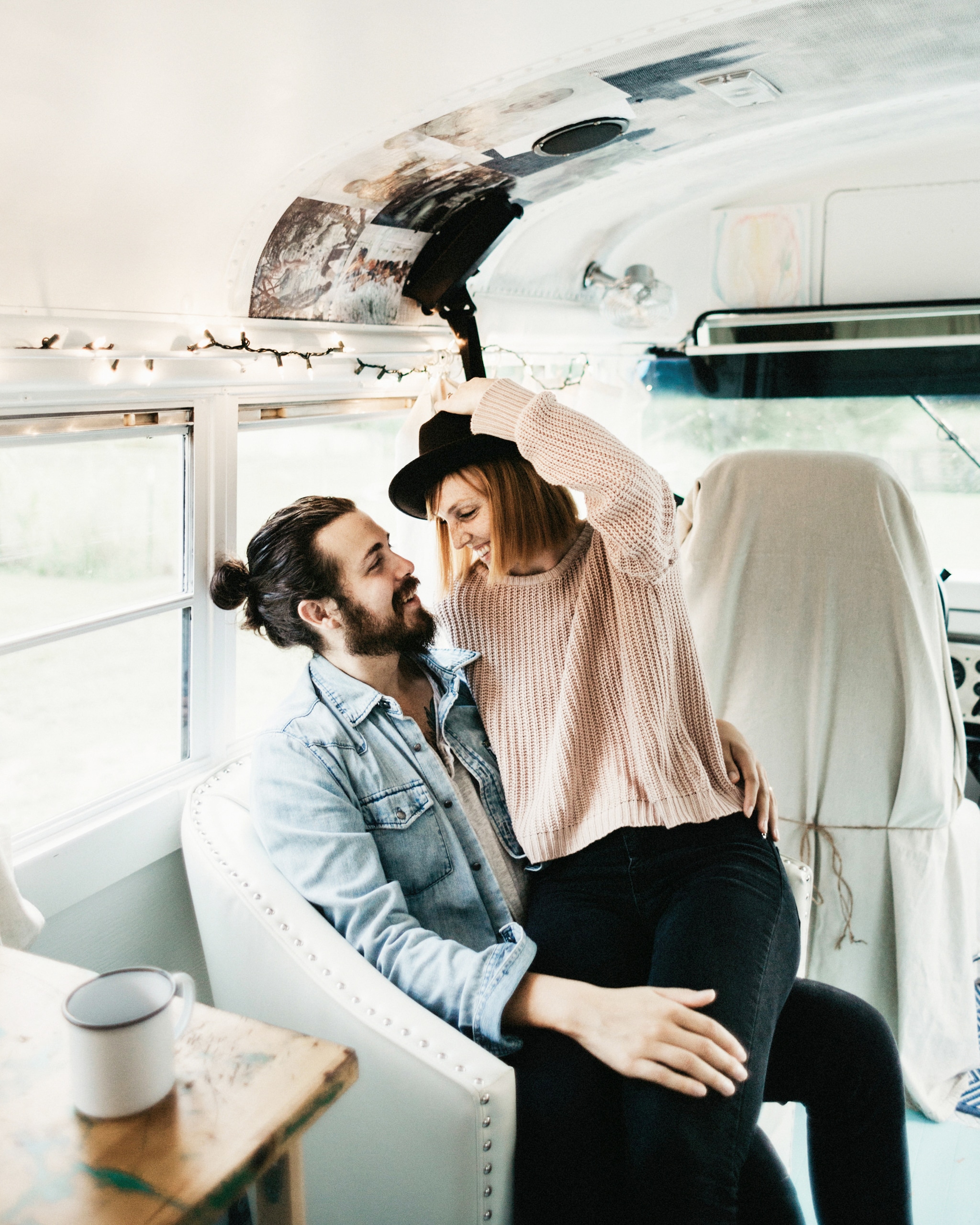 Home Session In A Converted School Bus - Zoe + Alex