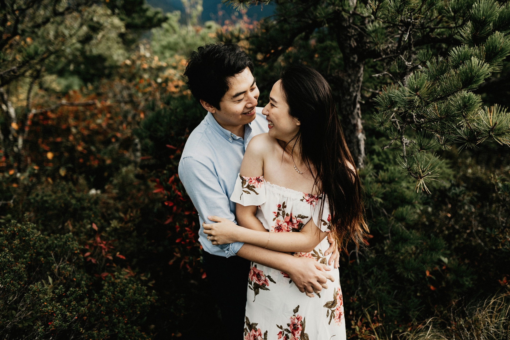Hawksbill Mountain in Linville Gorge Engagement Session
